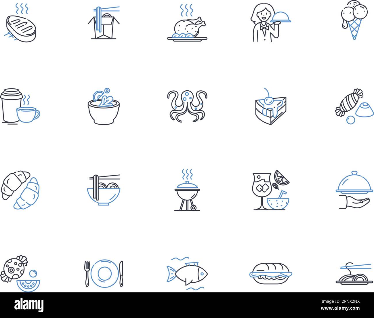 High-Quality Cuisine line icons collection. Gourmet, Fine-dining ...