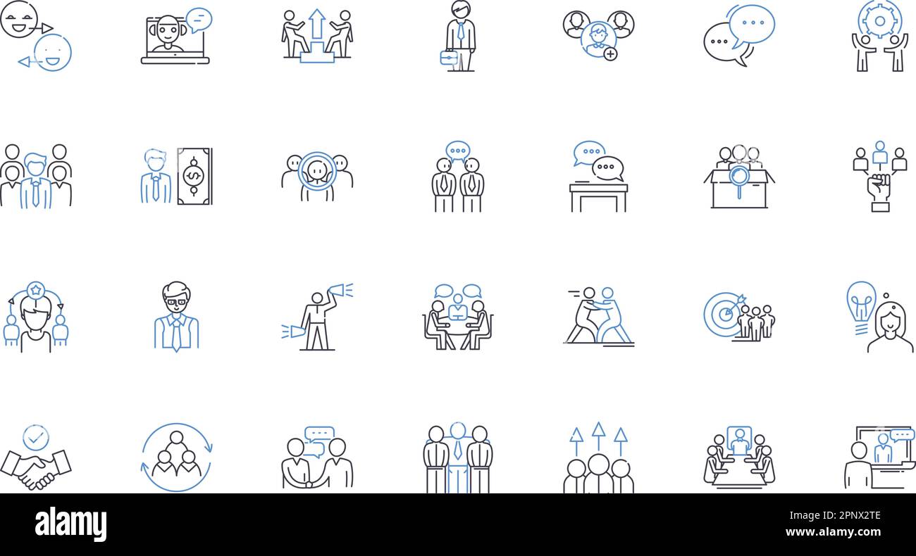 Advising line icons collection. Counsel, Consultation, Direction ...