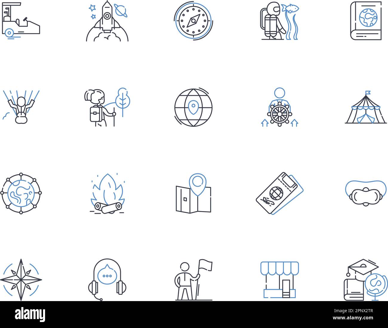 Roaming business line icons collection. Global, Connectivity, Wireless ...