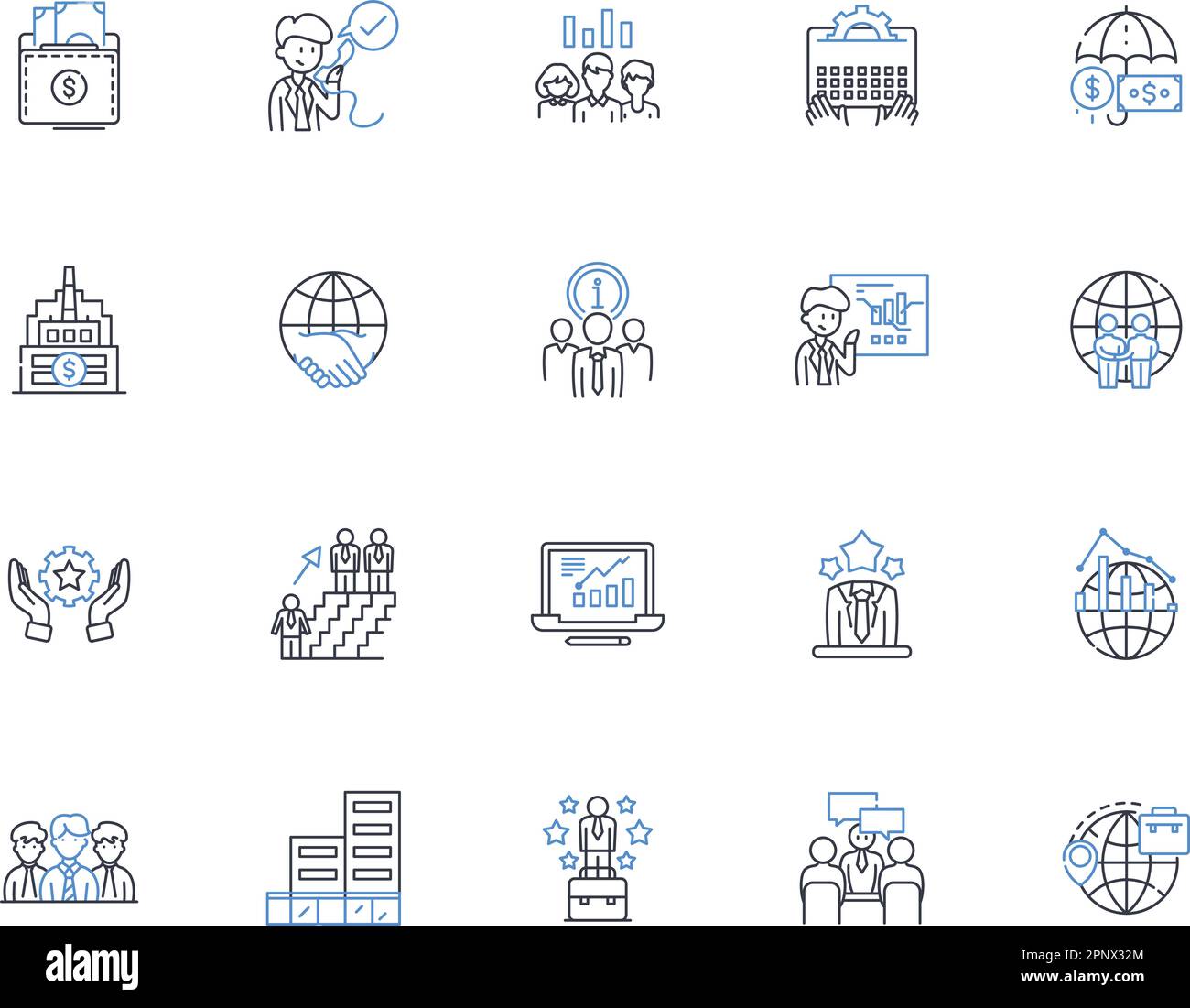 Universal enterprise line icons collection. Global, Diverse, Inclusive ...