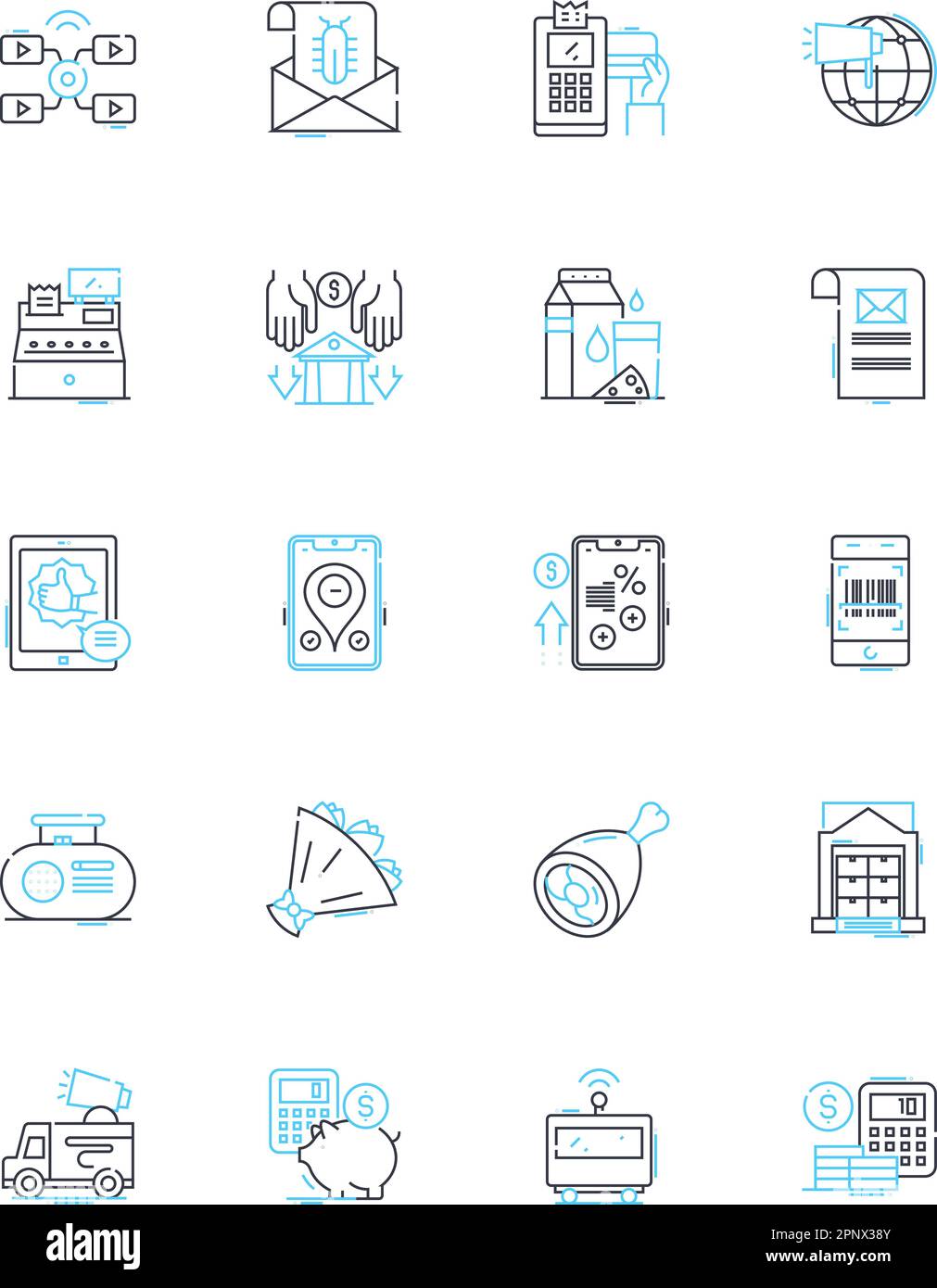 Thinking pondering linear icons set. Contemplation, Meditation ...