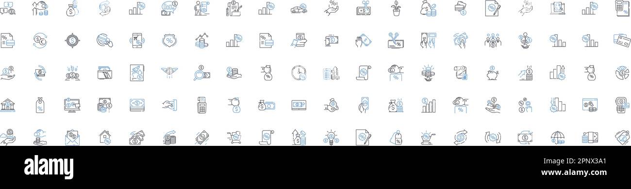 Sales reps line icons collection. Target, Cold calling, Prospecting ...