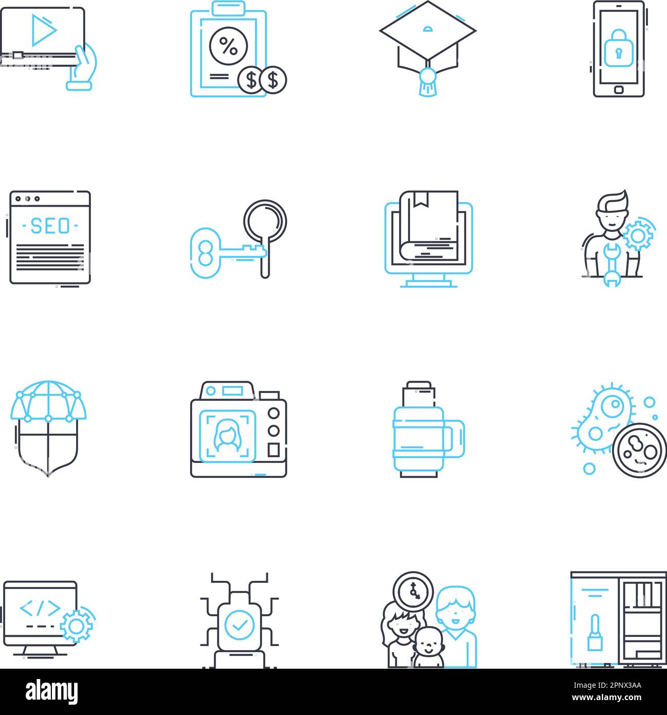 Sales performance linear icons set. Quotas, Metrics, Conversions ... Sales performance linear icons set. Quotas, Metrics, Conversions ...