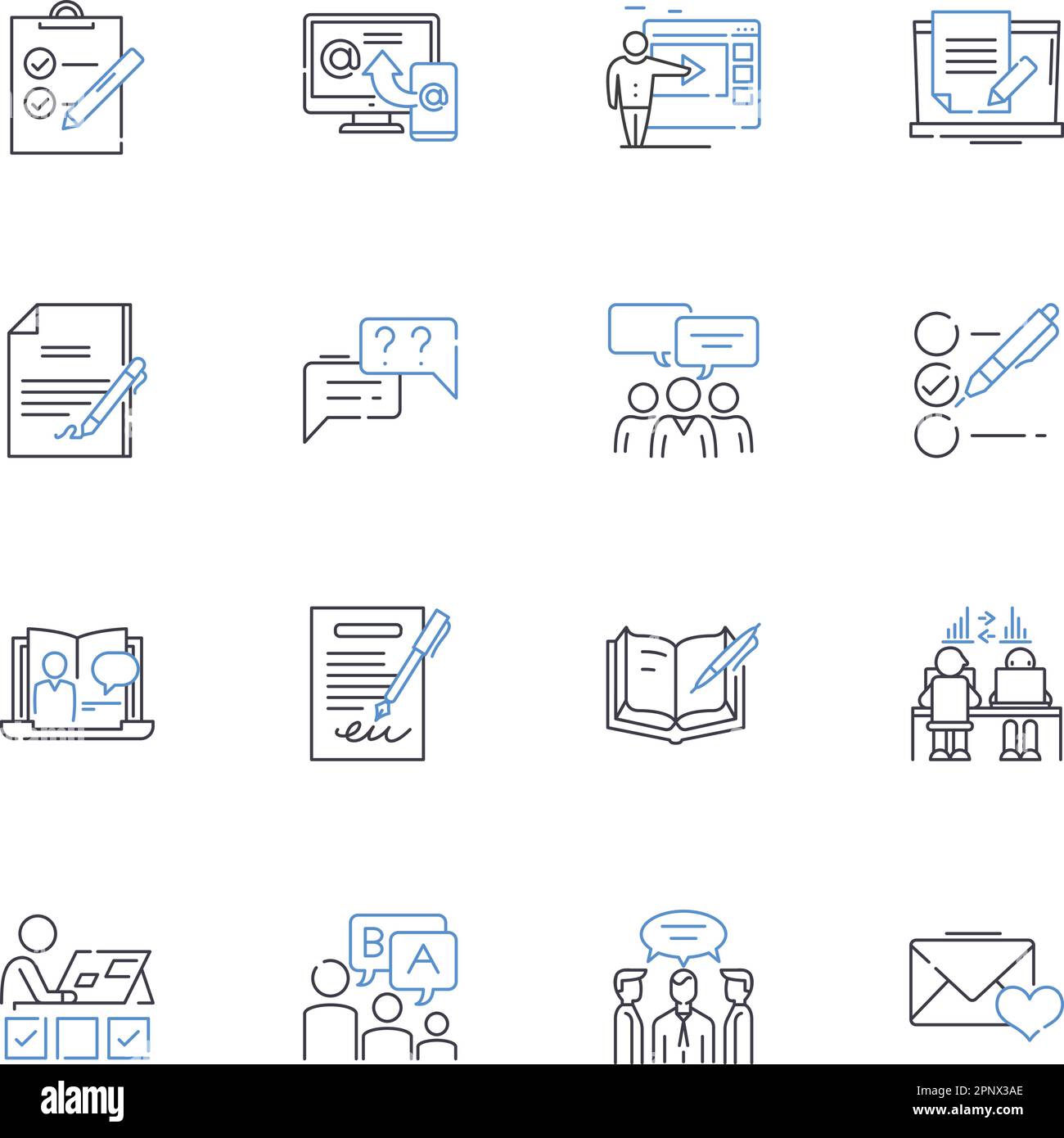 Pinging Line Icons Collection Notification Pingback Connectivity