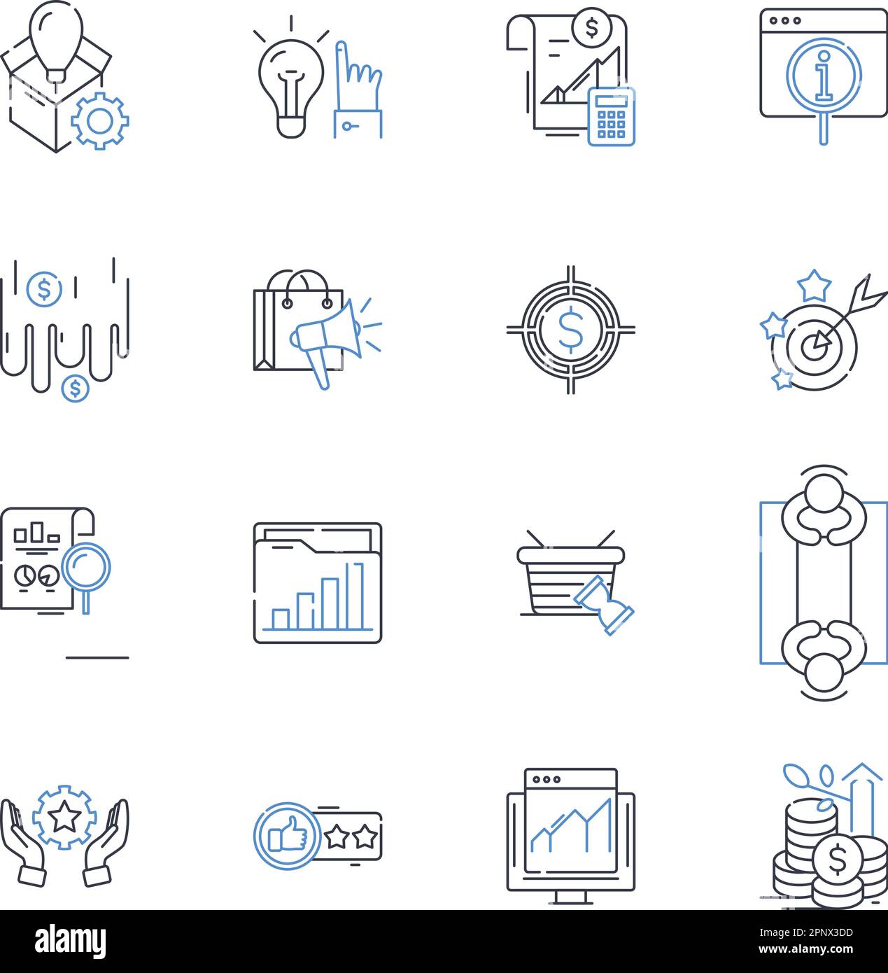 Business Development line icons collection. Strategy, Nerking, Growth ...