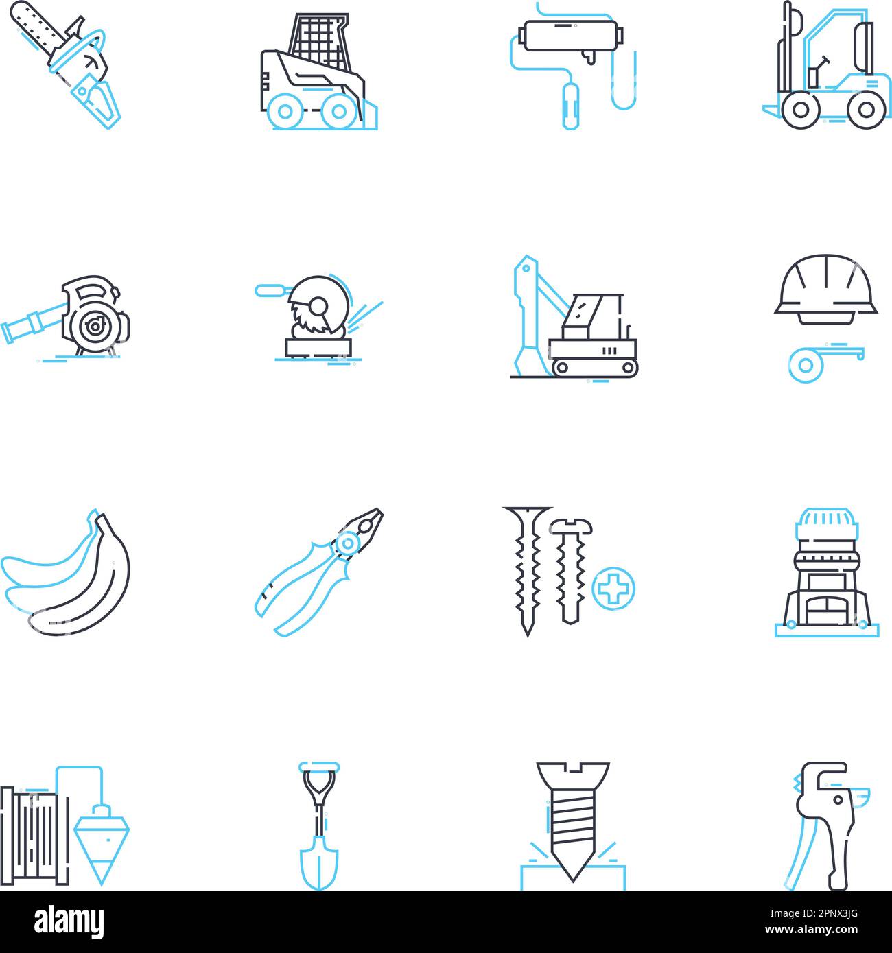 Fitness industry linear icons set. Exercise, Gym, Health, Strength ...