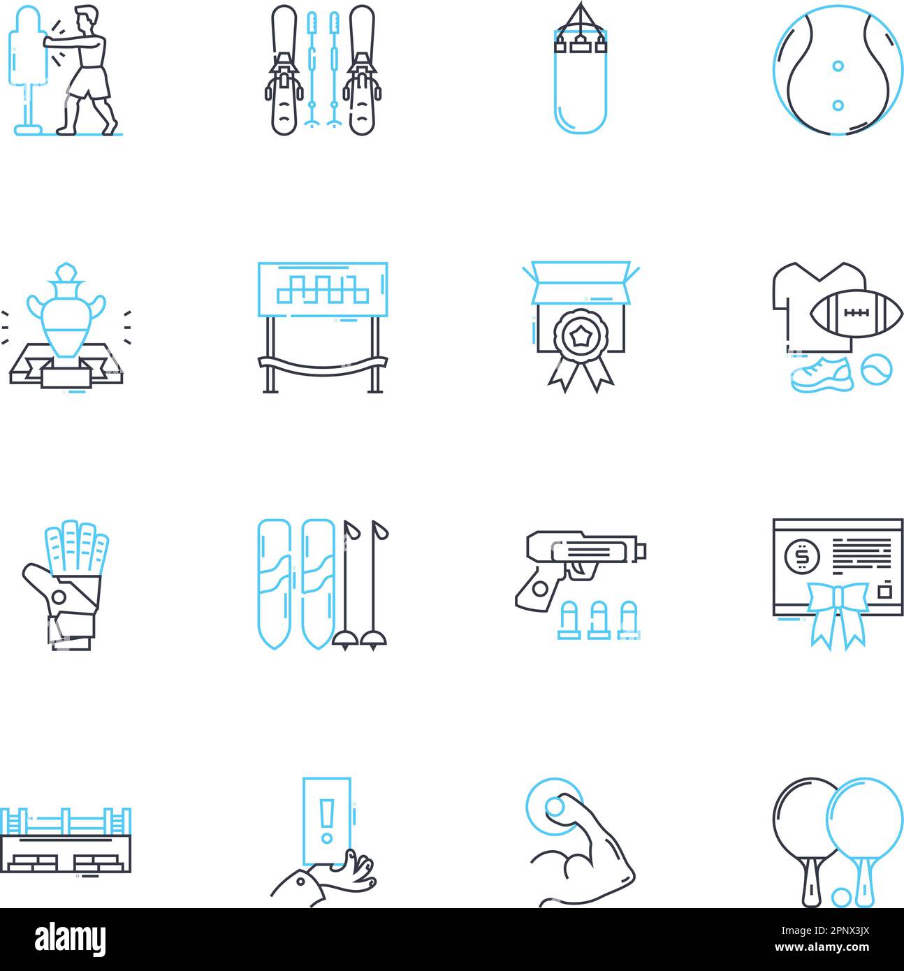 Oversight linear icons set. Supervision, Monitoring, Inspection ...