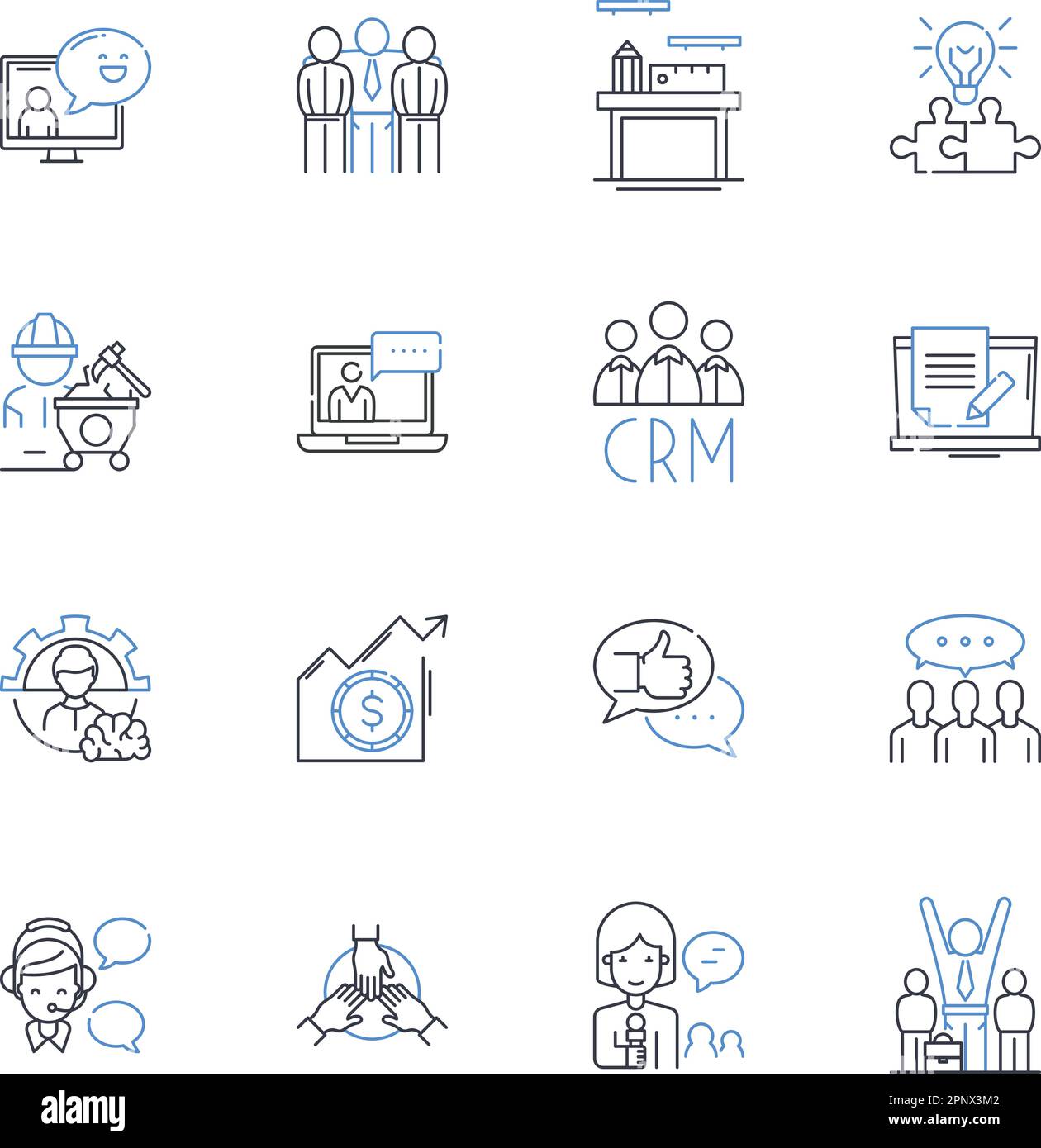 Professional evolution line icons collection. growth, development ...