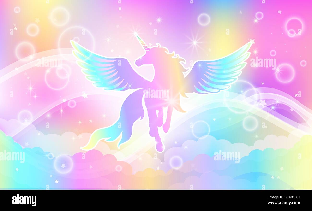 Fantasy rainbow background in sparkling stars for design. Vector ...
