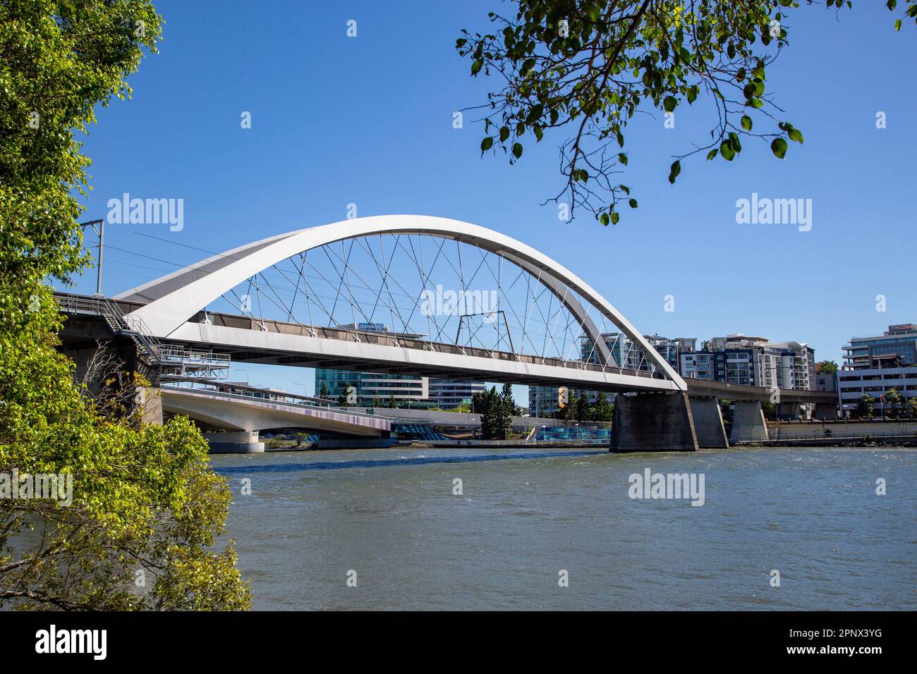 The Merivale Bridge is a double track railway bridge over the Brisbane ...