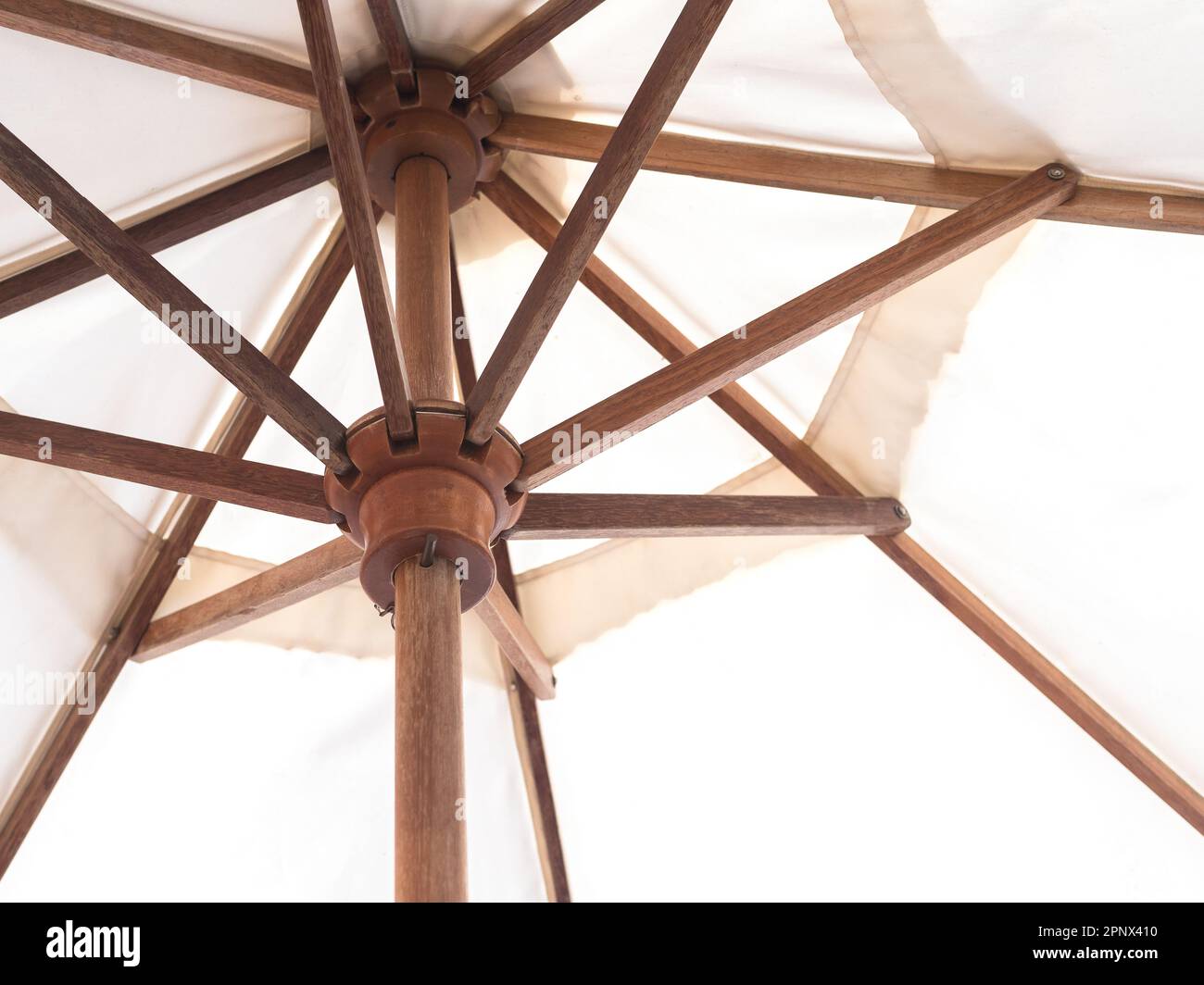 detail of under the wooden umbrella Stock Photo - Alamy