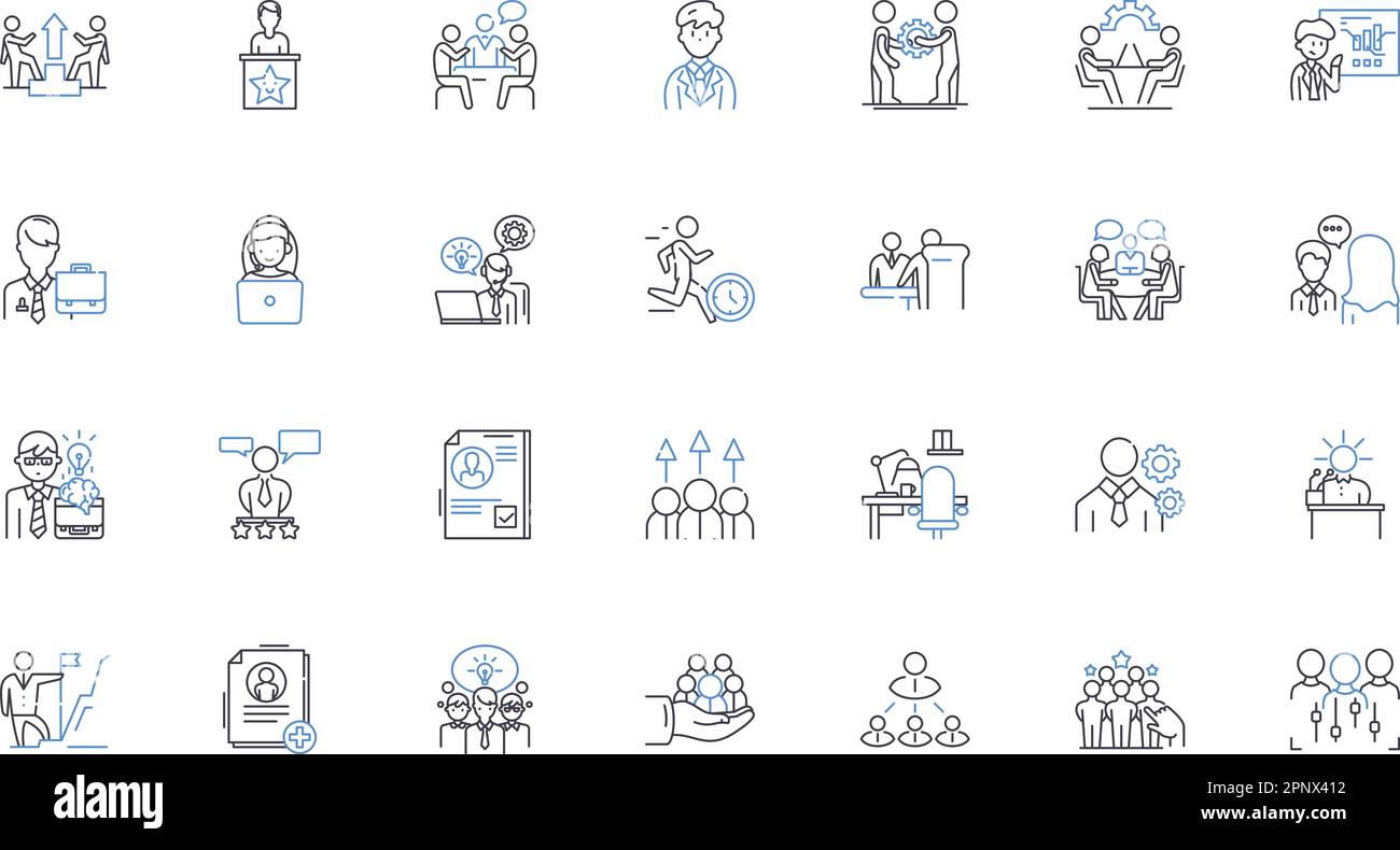 Action planning line icons collection. Strategy, Goals, Planning ...