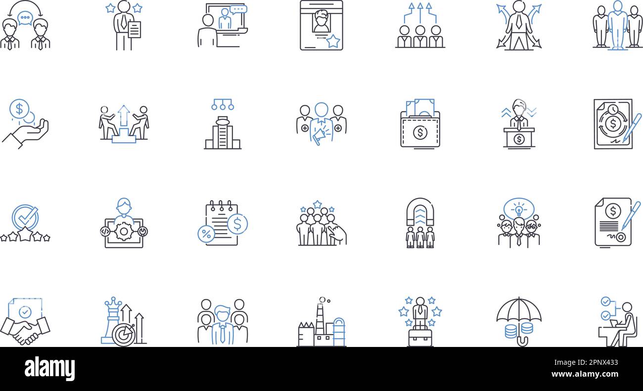 Partnership and collaboration line icons collection. Synergy, Alliance ... Partnership and collaboration line icons collection. Synergy, Alliance ...