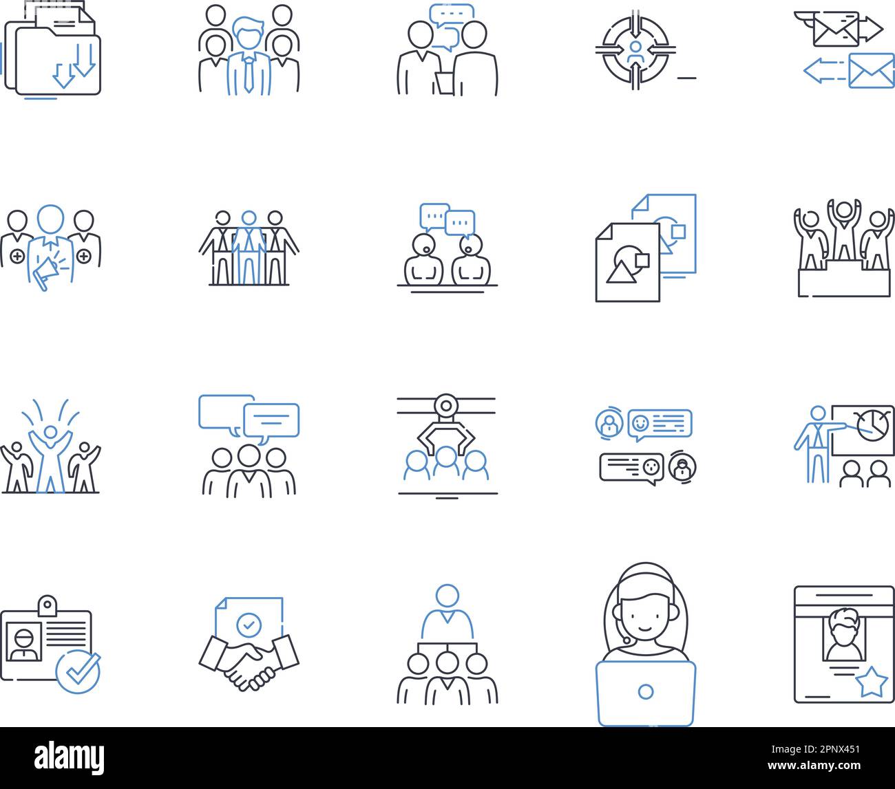 Venture capitalist line icons collection. Investment, Funding, Startups ...