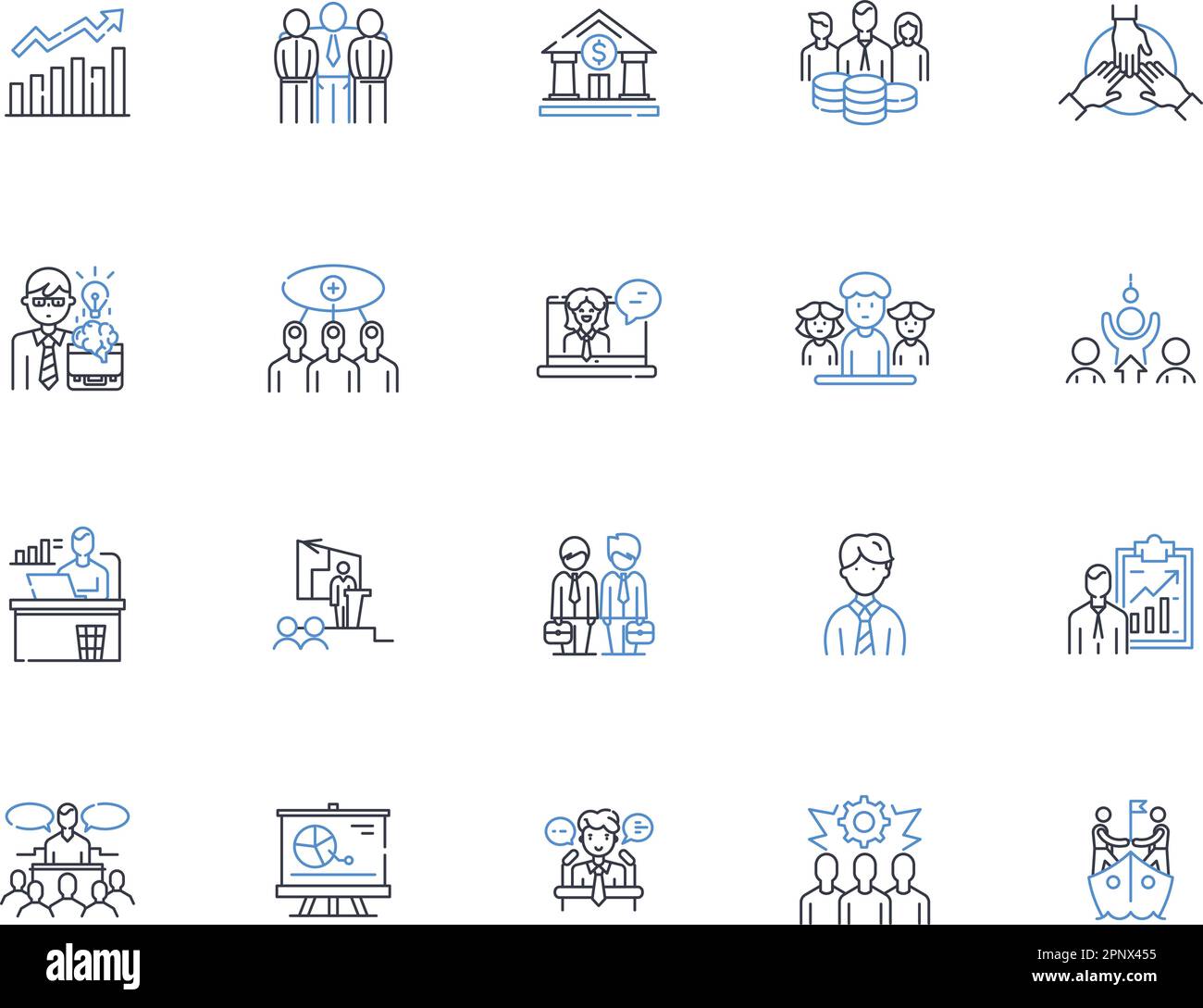Industry Leadership line icons collection. vision, innovation, inspiration, guidance, mentorship ...