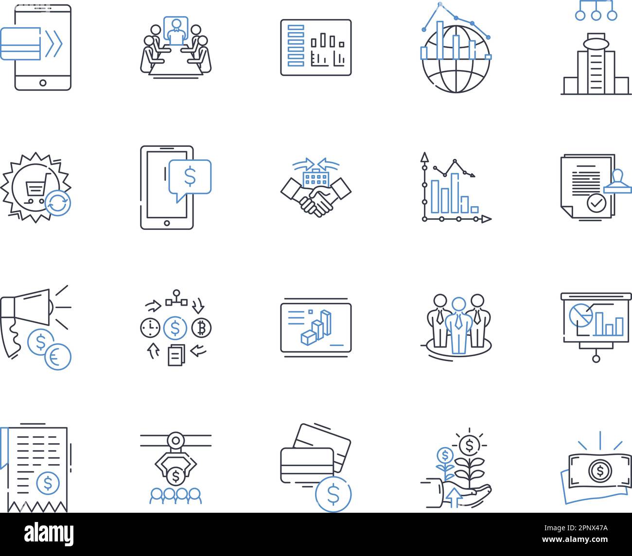 My management line icons collection. Leadership, Strategy, Planning ...