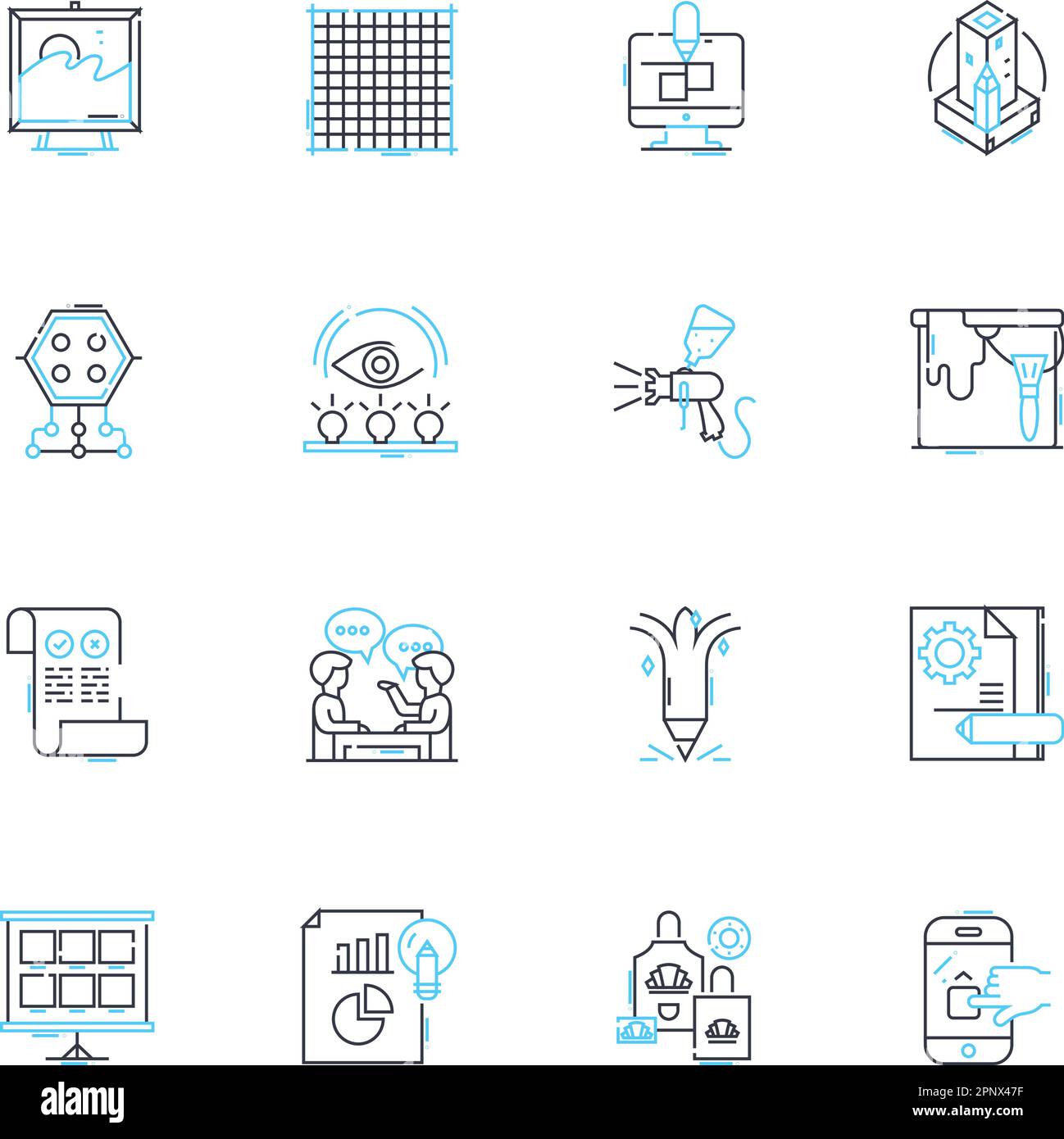 User Interaction Linear Icons Set Engagement Feedback Conversation