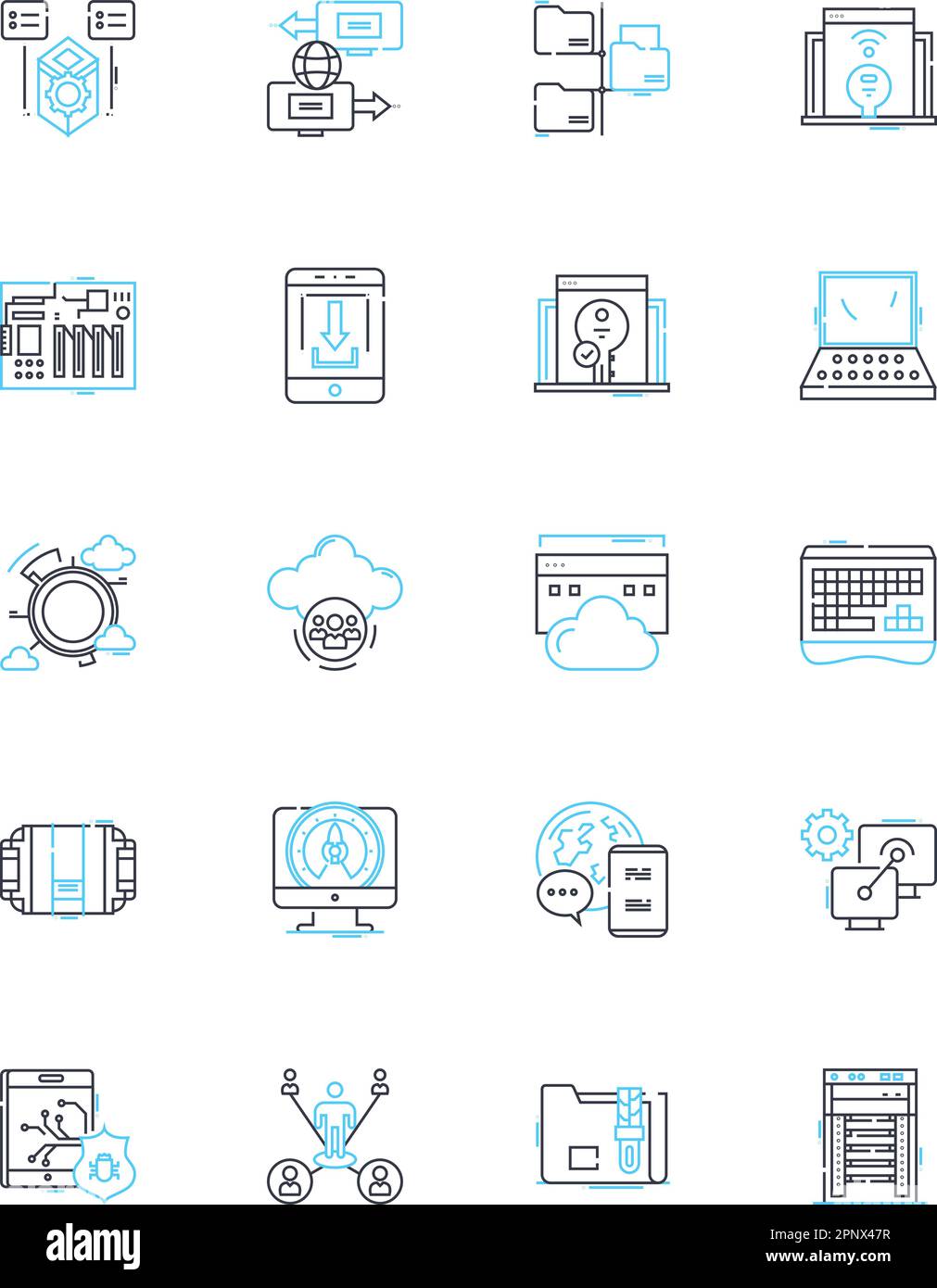 Renewable reality linear icons set. Solar, Wind, Hydro, Geothermal ...
