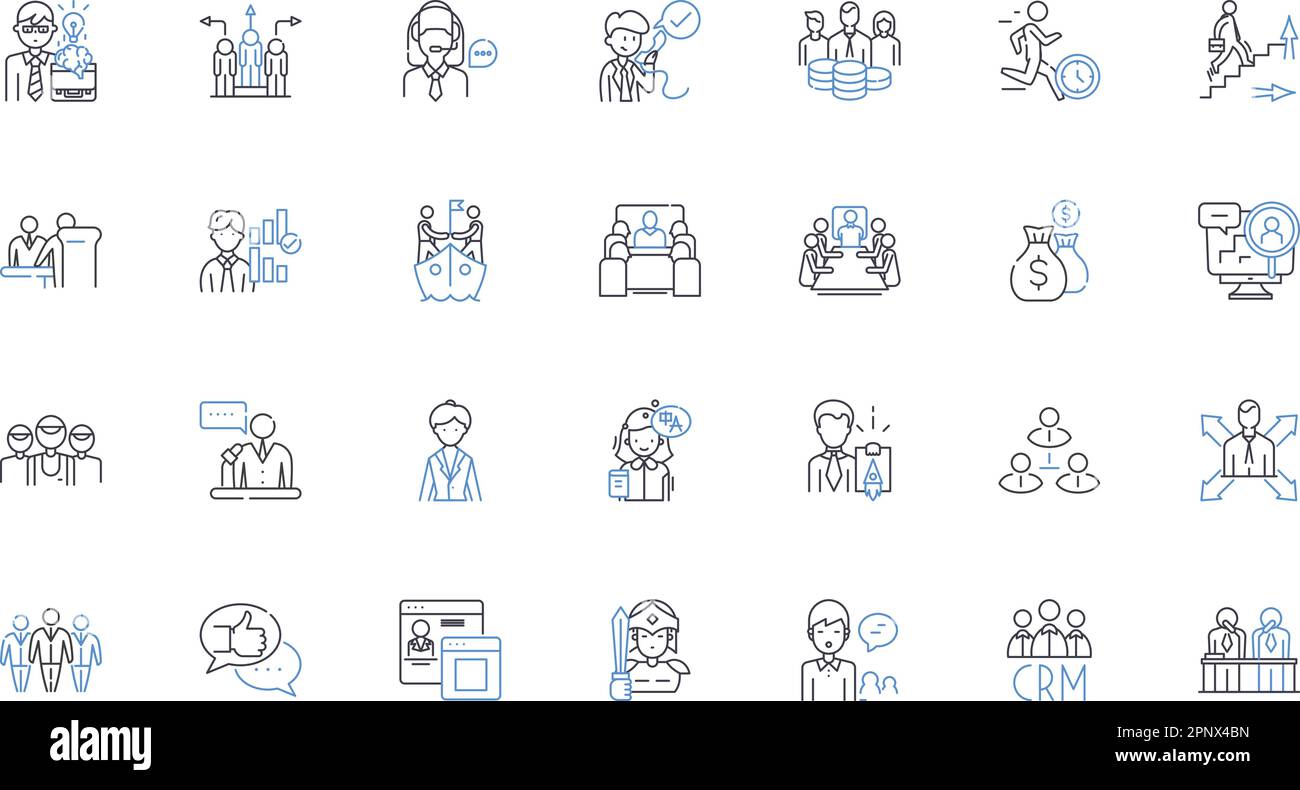 Resource Allocation Line Icons Collection Allocation Capacity