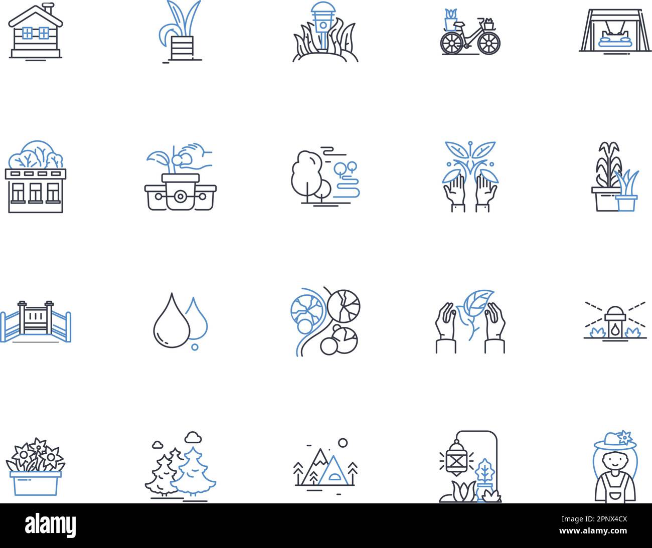 Arboretum line icons collection. Trees, Leaves, Nature, Park, Botanical ...