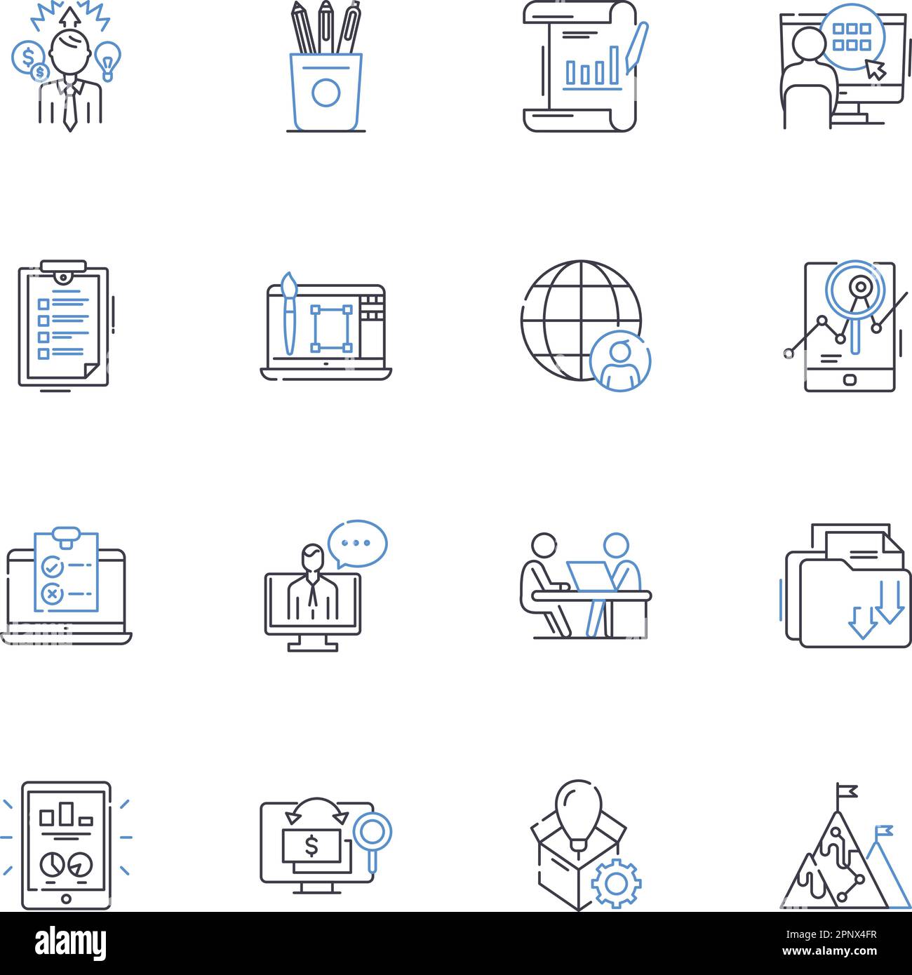 Innovation strategy line icons collection. Disruptive, Agility ... Innovation strategy line icons collection. Disruptive, Agility ...