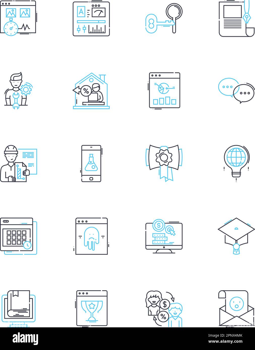 Marketing strategy linear icons set. Tactics, Branding, Promotion ... Marketing strategy linear icons set. Tactics, Branding, Promotion ...