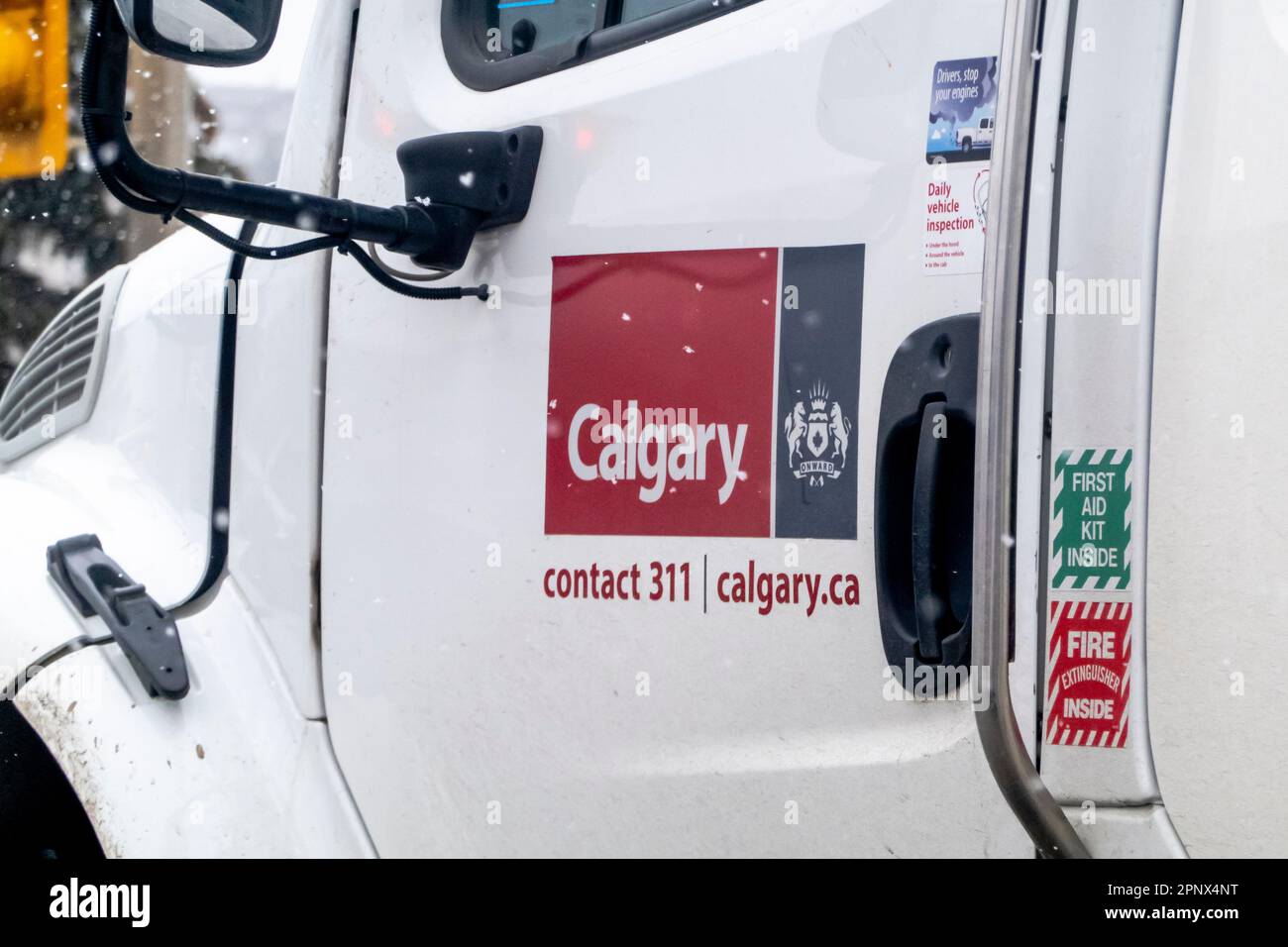 Calgary, Alberta, Canada. Apr 20, 2023. A close up to a City of Calgary ...