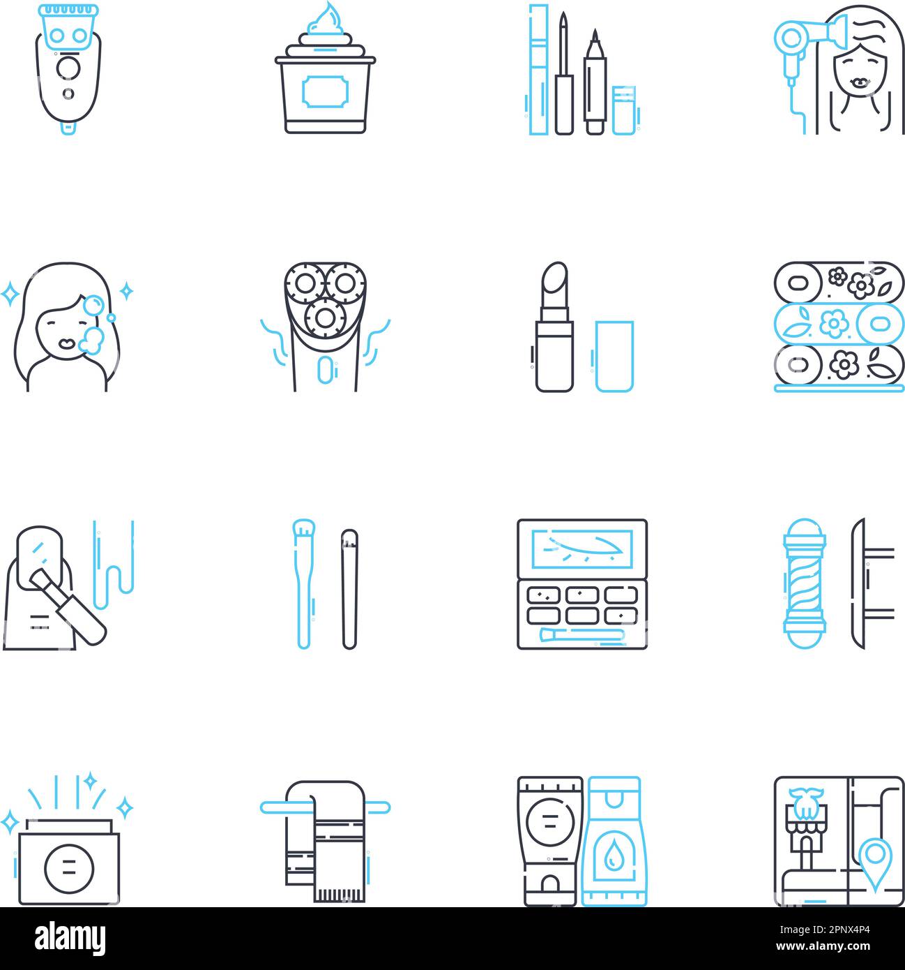 Radiance linear icons set. Glowing, Luminous, Sparkling, Shimmering ...