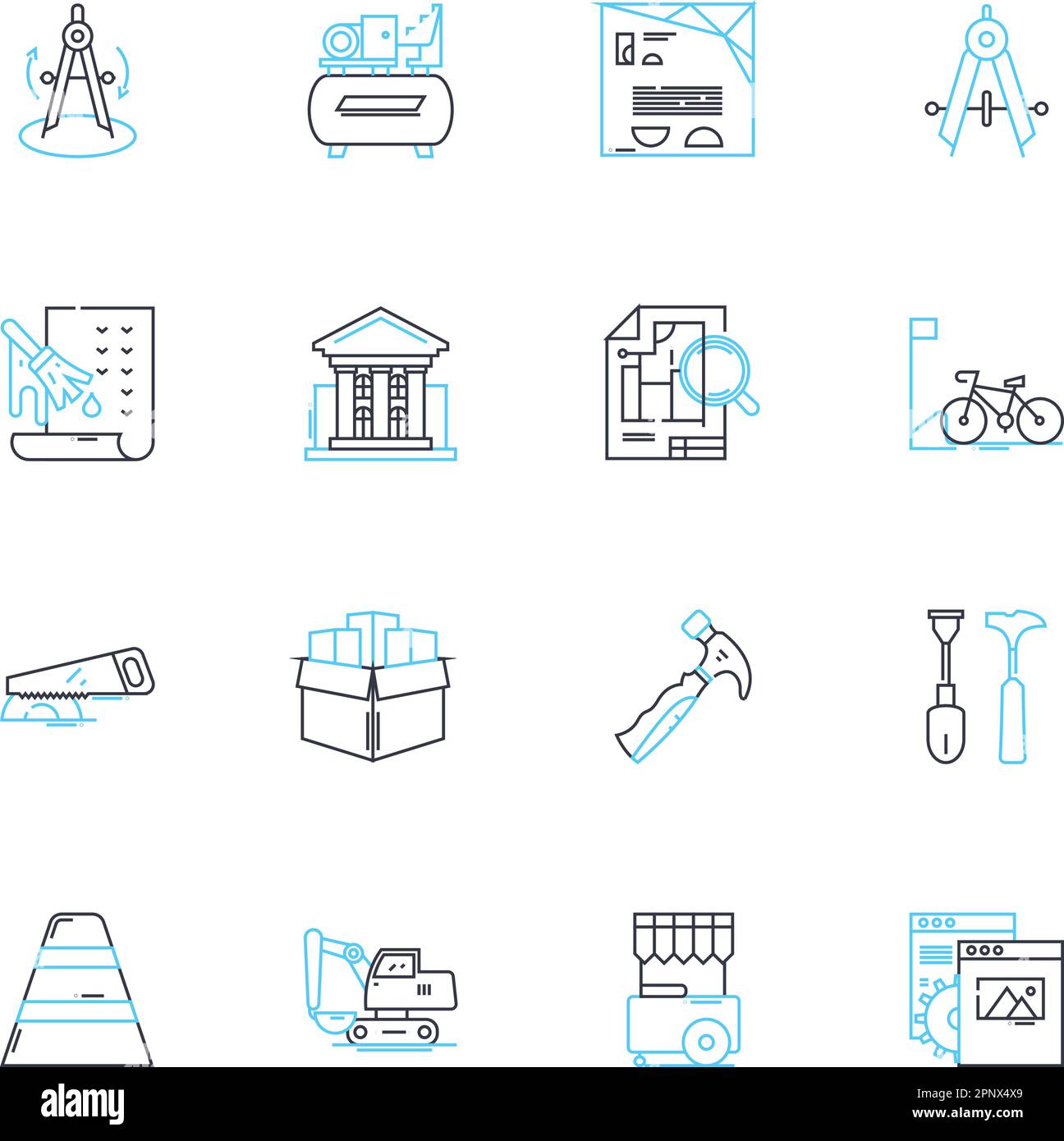 Design linear icons set. Creativity, Aesthetics, Innovation ...