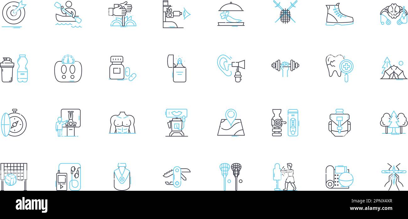 Balanced living linear icons set. Harmony, Equilibrium, Wellness ...