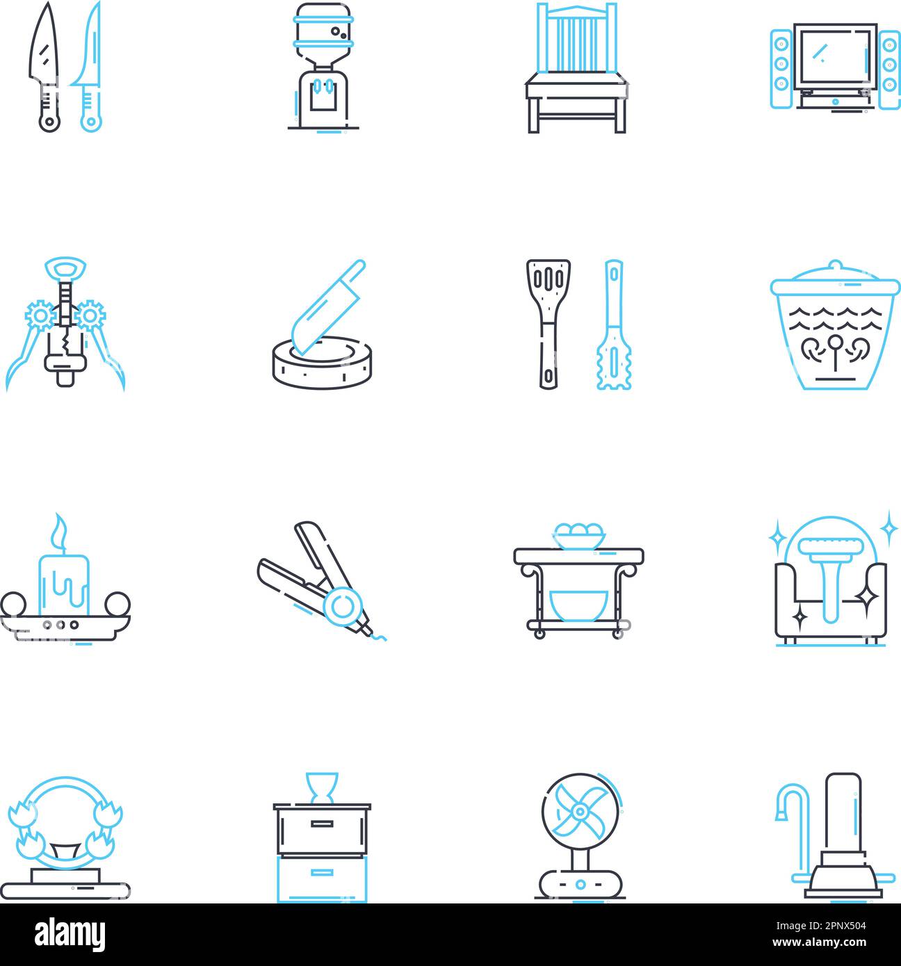 Social hobby linear icons set. Nerking, Connecting, Gatherings ...