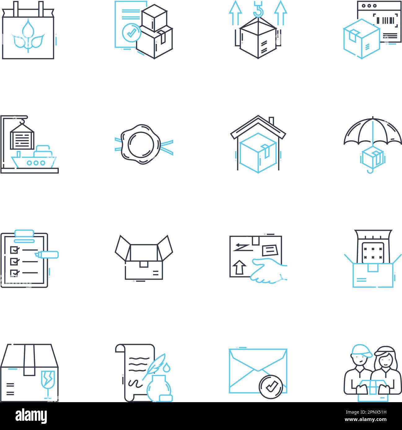 Letter linear icons set. Alphabet , Correspondence , Communication ...