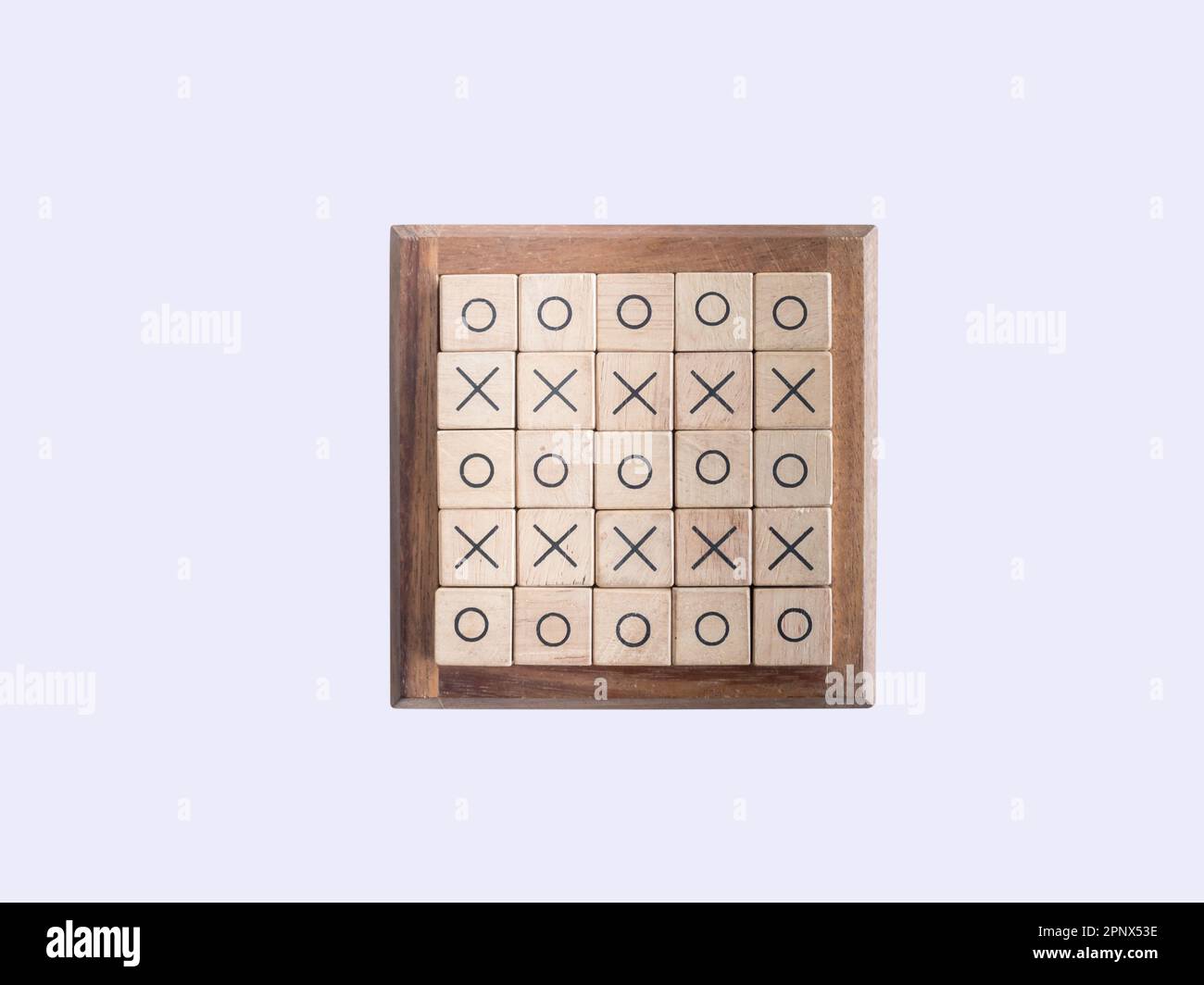 OX game , made by wooden block, isolated on white background Stock ...