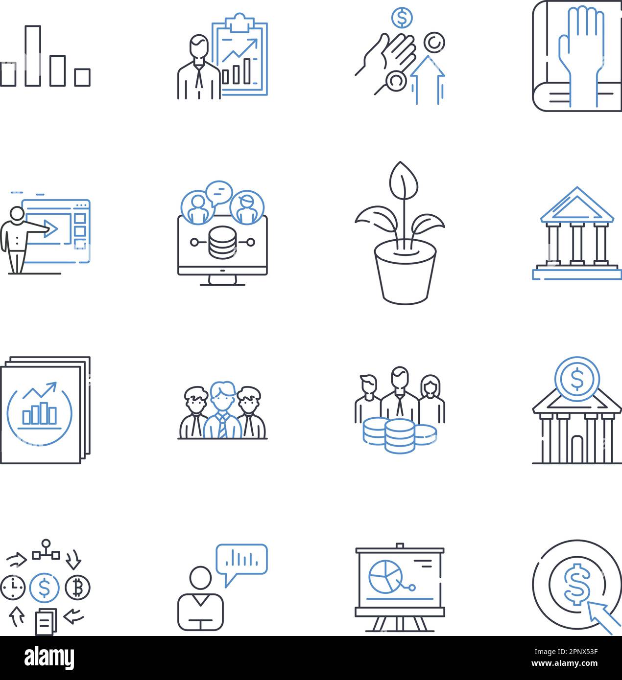 Profit and loss line icons collection. Income, Revenue, Expenses, Net ...