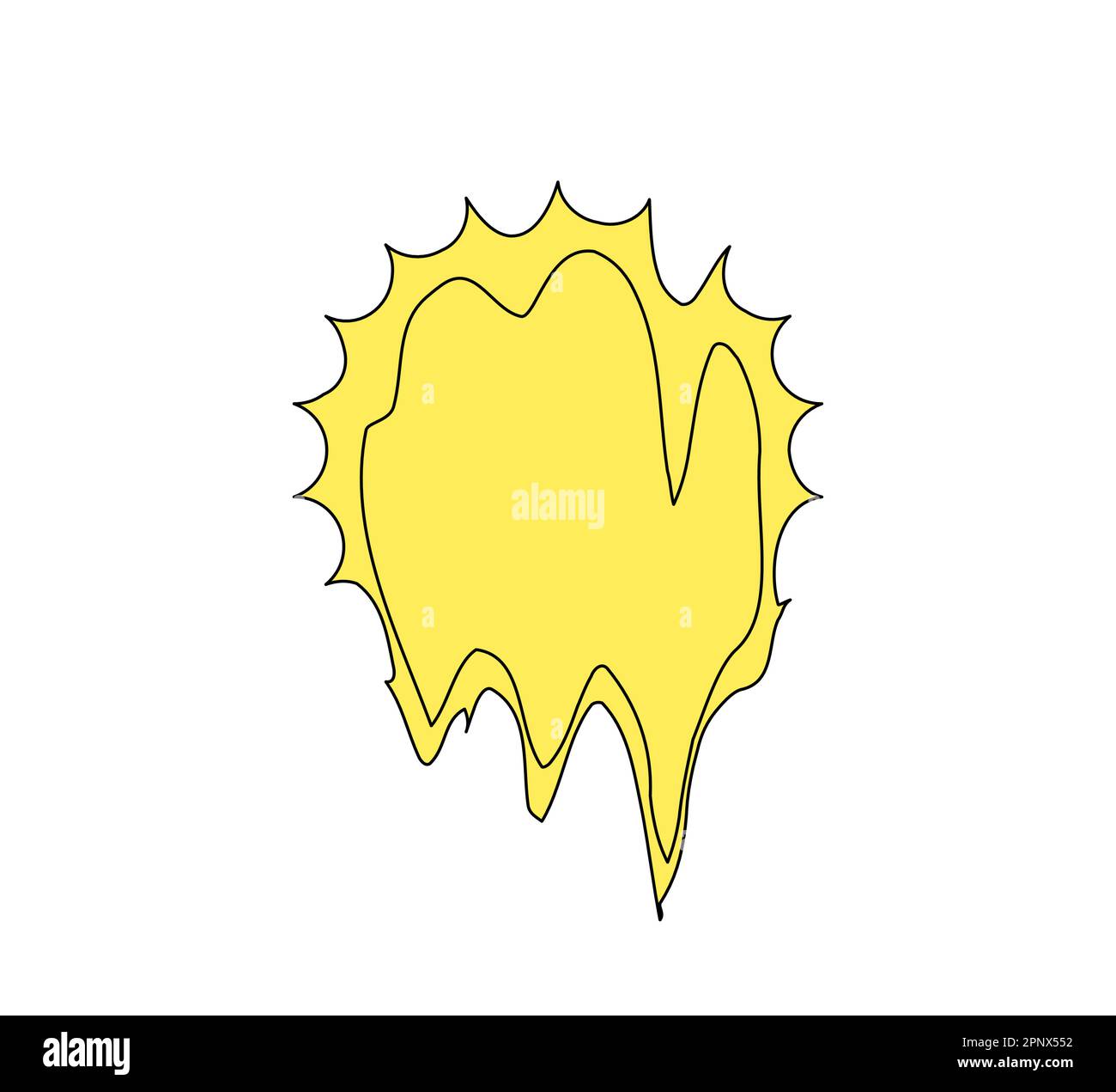 Retro groovy style melted sun. Psychedelic hippie old funky melting ...