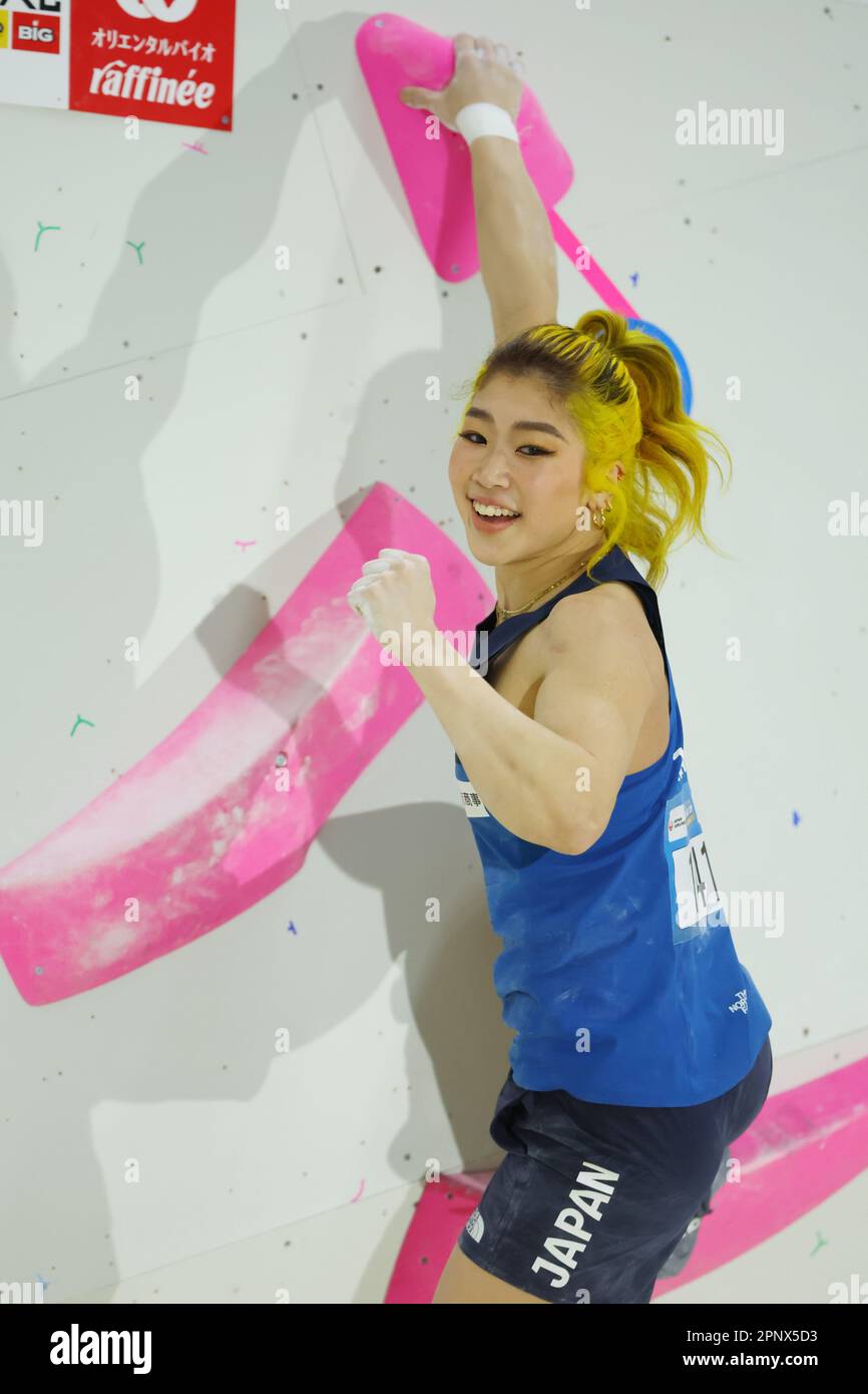 Tokyo, Japan. 21st Apr, 2023. Miho Nonaka (JPN) Sports Climbing : IFSC ...