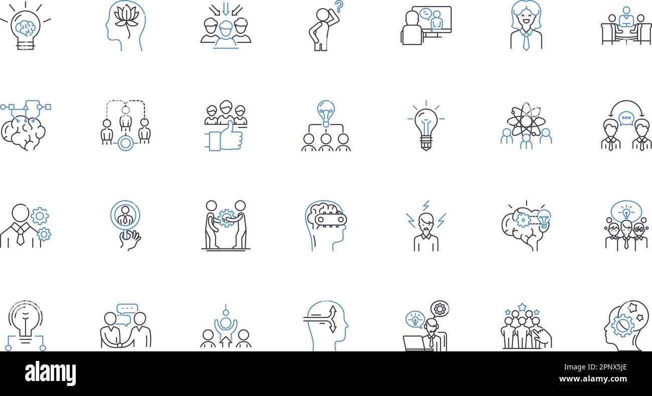 Intellectuals line icons collection. Thinkers, Scholars, Rationalists, Philosophers, Academics ...