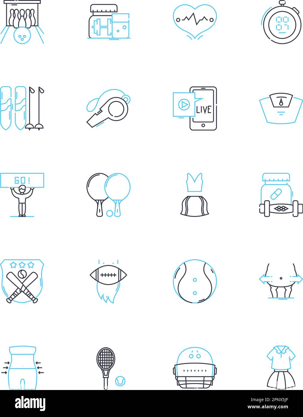 Competition linear icons set. Rivalry, Contest, Challenge, Battle, Race ...