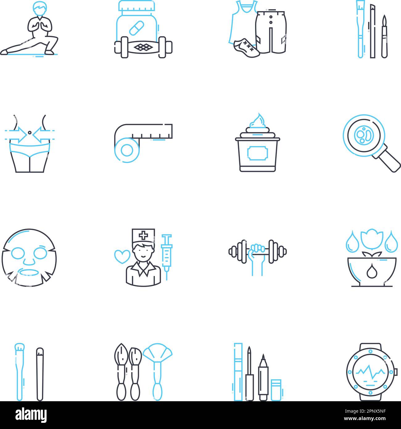 Charm linear icons set. Attractive, Alluring, Enchanting, Fascinating ...