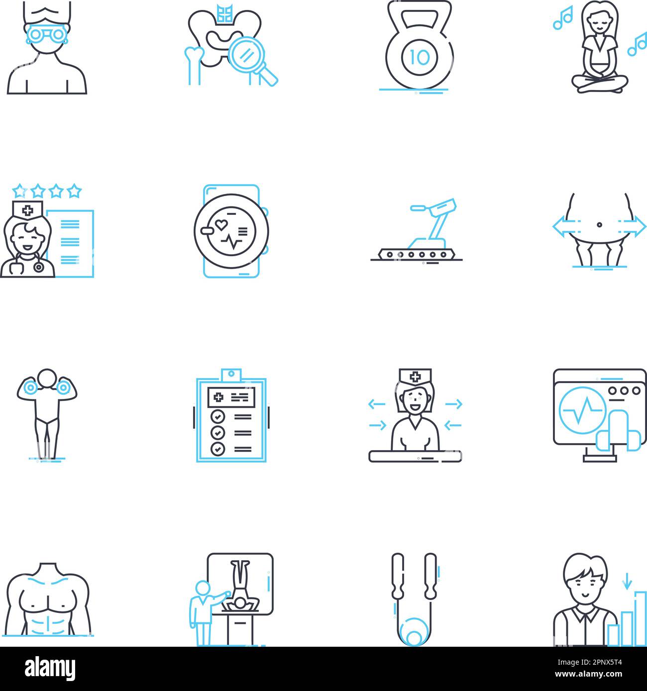 Speech therapy linear icons set. Communication, Articulation, Fluency ...