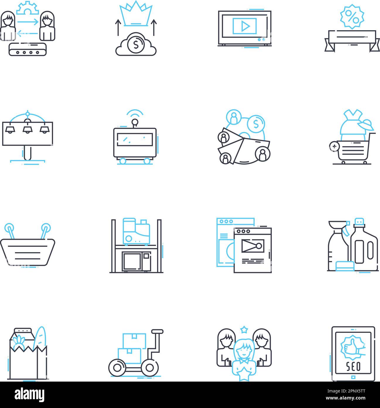International finance linear icons set. Forex, currency, exchange ... International finance linear icons set. Forex, currency, exchange ...