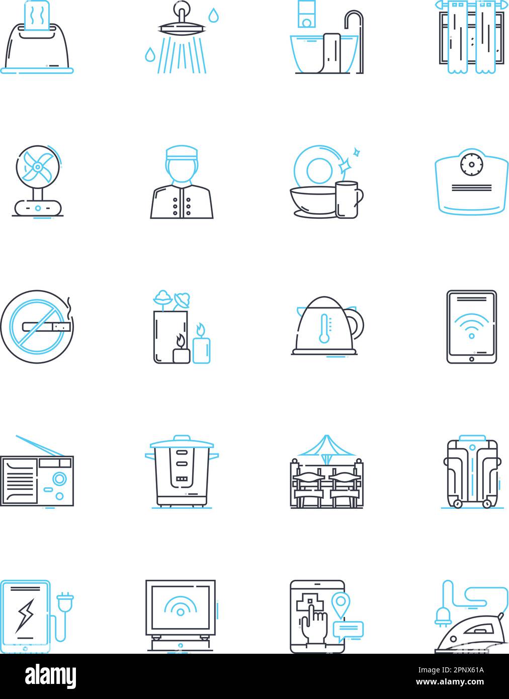 VIP treatment linear icons set. Exclusive, Privileged, Elite, Special ...