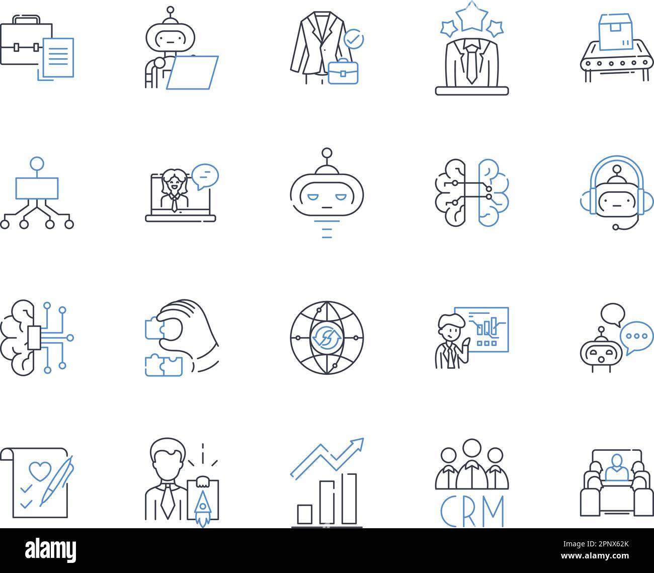 Work elevation line icons collection. Promotion, Advancement, Career ...