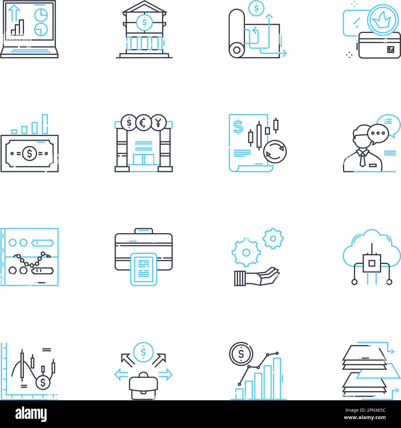 portfolios linear icons set. Showcases, Compositions, Arrangements, Profiles, Galleries ...