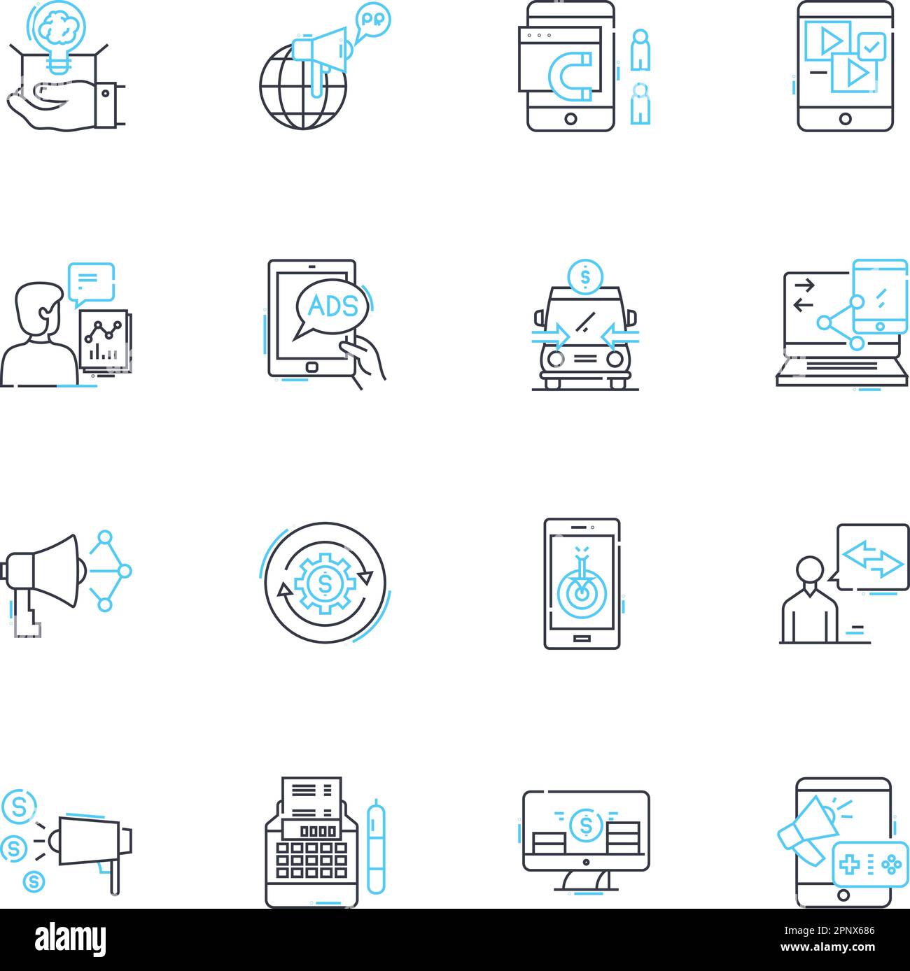 Innovation Labs linear icons set. Creativity, Experimentation ...