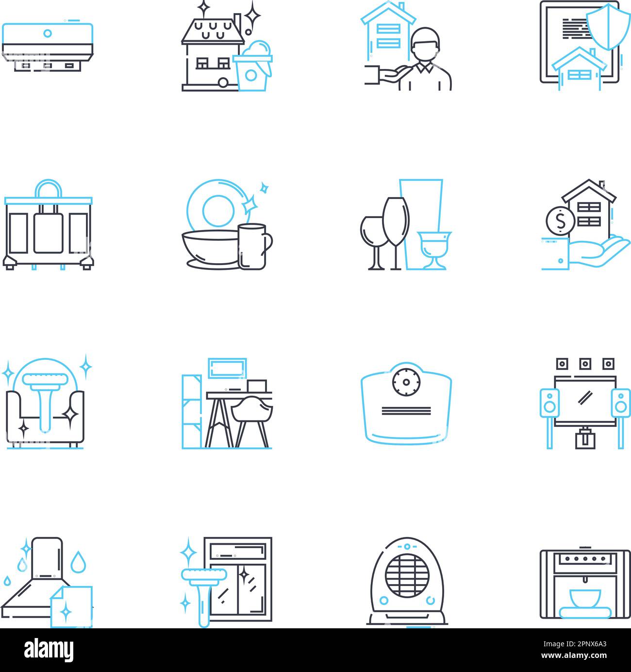 Amicability linear icons set. Kindness, Empathy, Friendship, Harmony ...