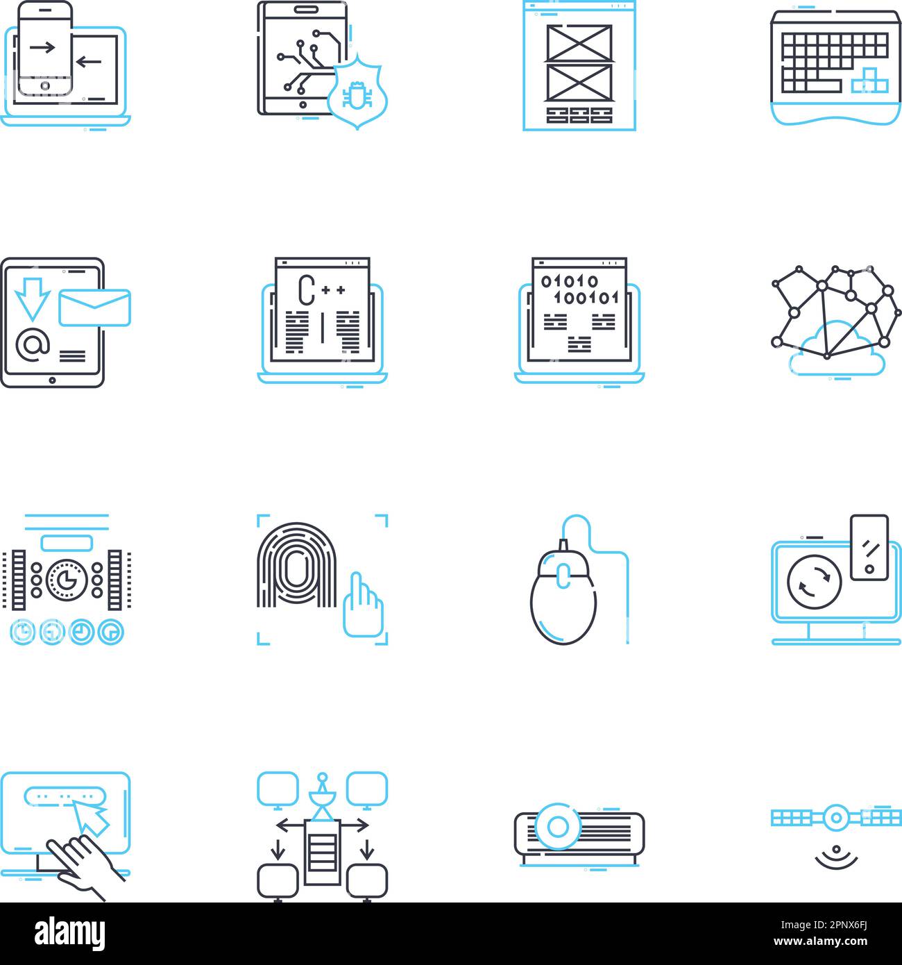 Renewable resources linear icons set. Solar, Wind, Hydro, Geothermal ...