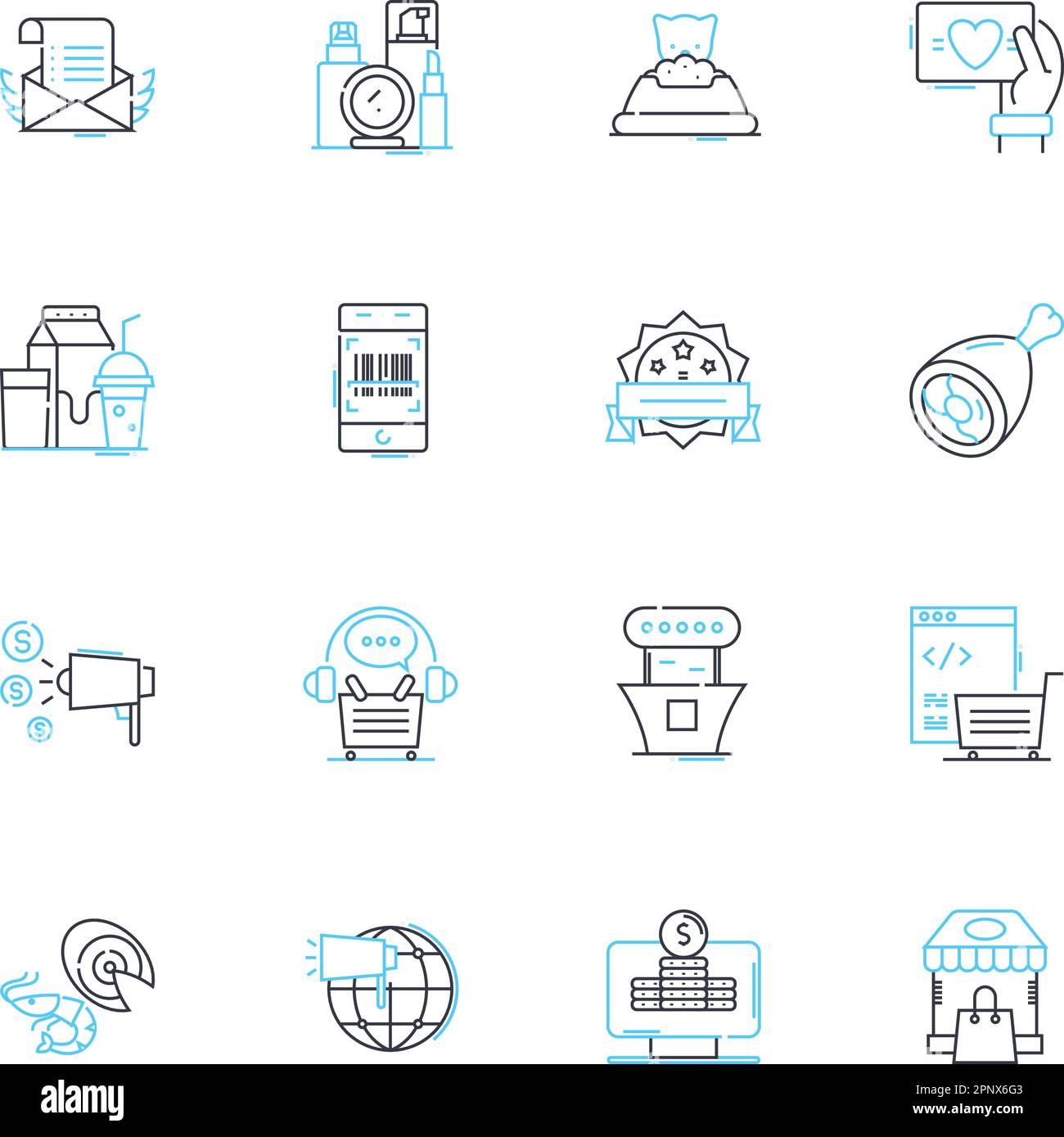 Regional business linear icons set. Localization, Proximity, Territory ...