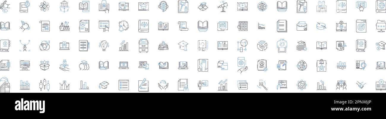 Quantum physics line icons collection. Superposition, Entanglement ... Quantum physics line icons collection. Superposition, Entanglement ...