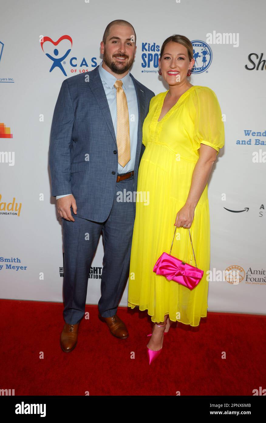 Beverly Hills, California, USA. 20th Apr, 2023. Corey Linsley, Anna ...